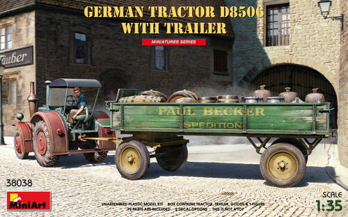 MiniArt 38038 German Tractor D8506 with trailer