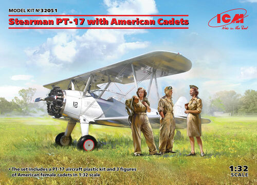 ICM 32051 Stearman PT-17 with American Cadets