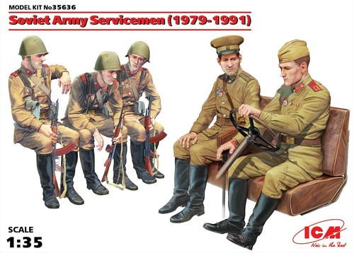ICM 35636 Soviet Army Servicemen (1979-1991), (5 figure)