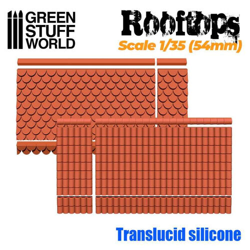 Green Stuff World 2326 Translucid Silicone Mold - Rooftops