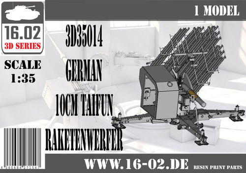 Custom scale 3D35014 German 10cm Taifun Raketenwerfer