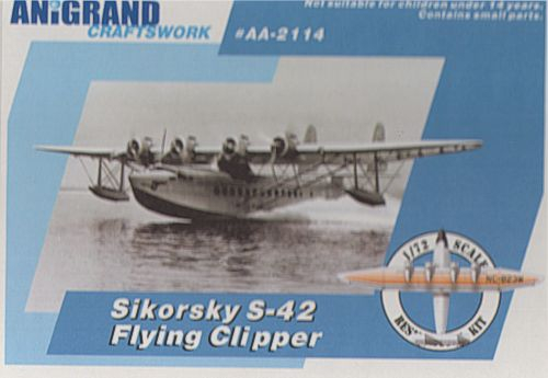 Anigrand Craftswork AA2114 Sikorsky S-42 - First of the Flying Clippers