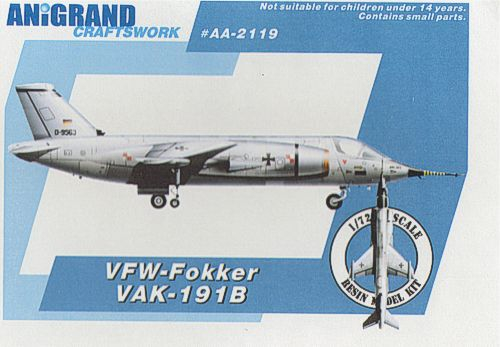 Anigrand Craftswork AA2119 FVFW-Fokker VAK191B - German vector thrust VTOL