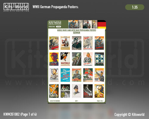 Kits World B351002 German WWII Propaganda Posters - Set 1 (75 posters)