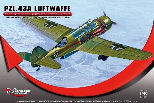 Mirage-Hobby 481311 PZL.43A LUFTWAFFE 'Wersja Niemiecka Mielec 1940'