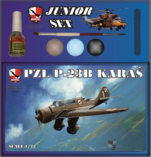 Big Model JS72017 PZL P-23B Karaś 64 Eskadra - Junior Set