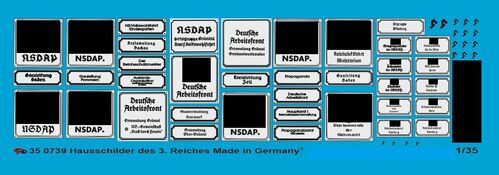 Peddinghaus-Decals 0739 House Plates Of NSDAP Organisations