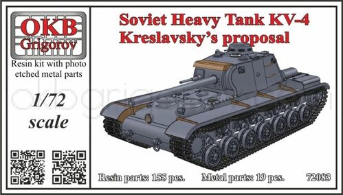 OKB Grigorov V72083 Soviet Heavy Tank KV-4, Kreslavsky’s proposal