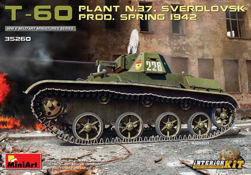 MiniArt 35260 T-60 Sverdlovsk Plant Nr. 37 Production, 1942 with Interior Kit