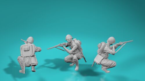 EMP3D 99200612-35 Polski żołnierz 2WŚ - typ 12 - strzelający