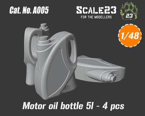 Scale23 48-A005 Motor oil bottle 5l - 4 pcs