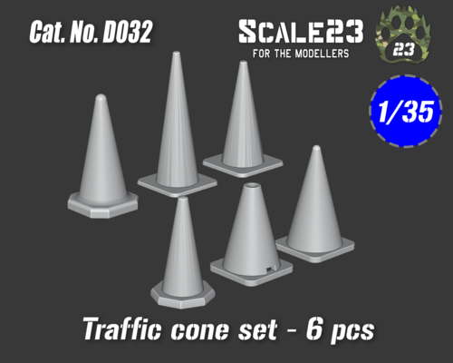 Scale23 35-D032 Traffic cone set - 6 pcs