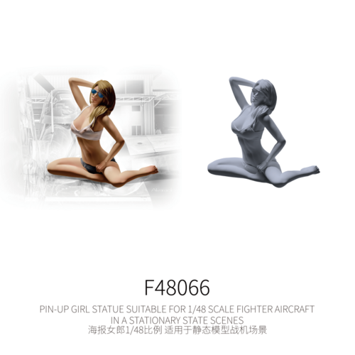 Galaxy-Model F48066 Pin-Up Girl Statue Suitable For 1/48 Scale Fighter Aircraft In A Stationary State Scenes No. 10