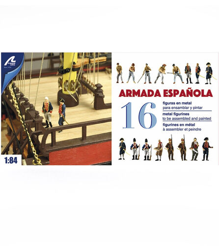 Artesania Latina 22901F Metal Figurines With Accessories For Spanish Navy Ships (16pcs)