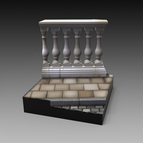 Royal Model di R. Reale 881 Base with Columns (4x4 cm)