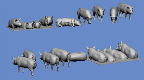 Germania-Figuren 72-ANIMAL-1027 Domestic Pigs