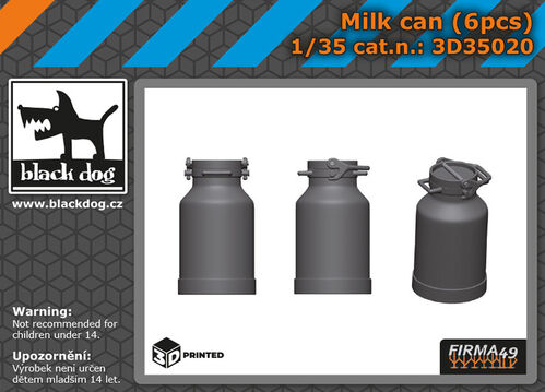 Black Dog 3D35020 Milk Can (6pcs)