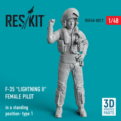 DISCONTINUED RES/KIT F48-0017 F-35 'Lightning II' Female Pilot (In A Standing Position - Type 1)
