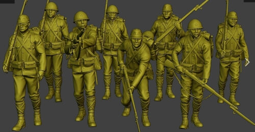 Peddinghaus-Decals 48193 Japanese WWII Infantry Soldiers standing (8 figures)