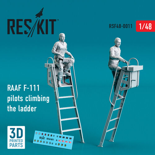 DISCONTINUED RES/KIT F48-0011 USAF F-111 Pilots Climbing The Ladder (2 pcs)