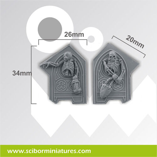 Scibor Monstrous Miniatures CPPL0030 Decorated Plates set 4 (2 pcs)