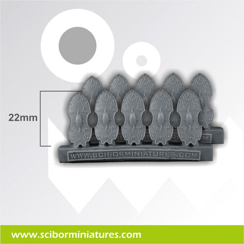 Scibor Monstrous Miniatures CPSH0036 Elves Shields (10 pcs)