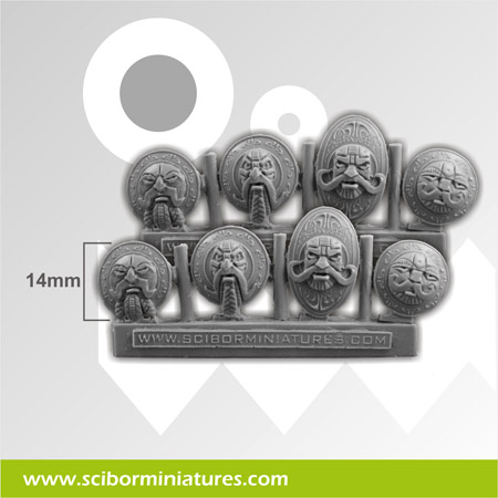 Scibor Monstrous Miniatures CPSH0206 Dwarves Shields set 2 (8 pcs)