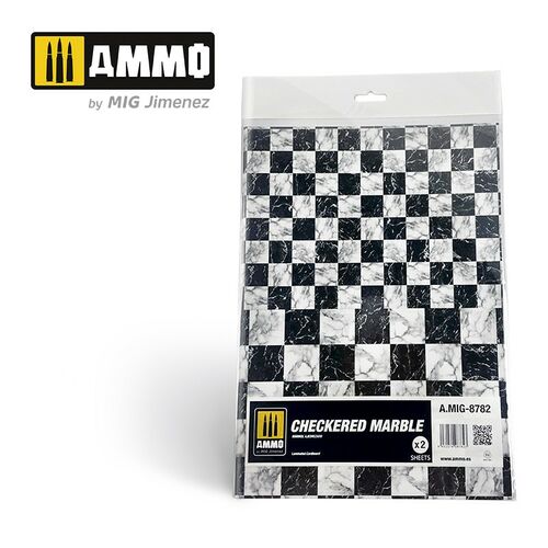 AMMO of Mig Jimenez 8782 Checkered Marble - Sheet