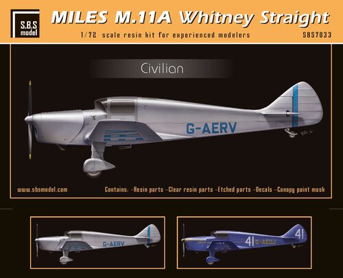 SBS Model 7033 Miles M.11A Whitney Straight 'Civilian'