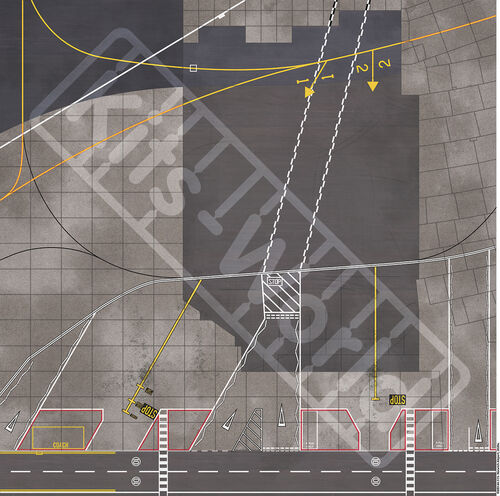 Kits World B144-515 Norwich Airport Diorama Self-Adhesive Matt Vinyl Model Airfield Base (675mm x 675mm)