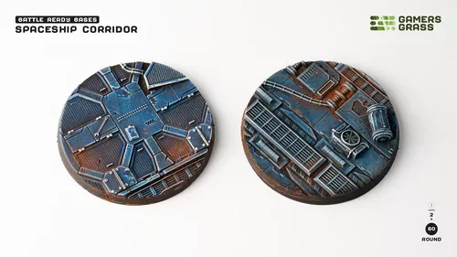 GamersGrass GGB-SPR60 Spaceship Corridor Bases Round 60mm (x2)