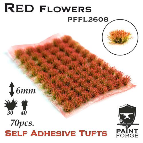 Paint Forge PFFL2608 Red Flowers 6mm