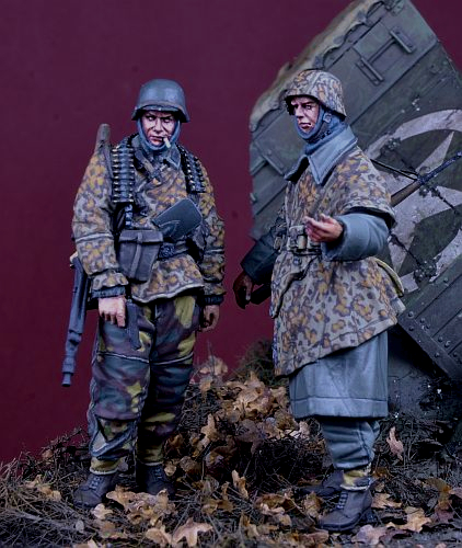 D-DAY miniature studio 35208 SS Soldiers, Kampfgruppe Hansen, Ardennes 1944