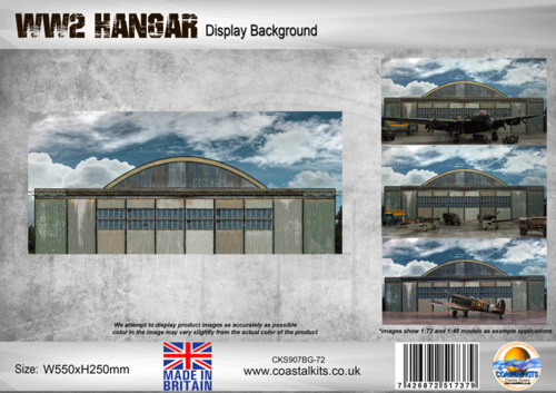 Coastal kits S907BG-72 WW2 Hangar Background