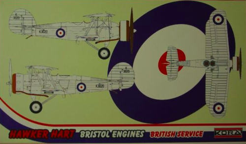 Kora Models 72175 Hawker Hart Trainer-Bristol engine