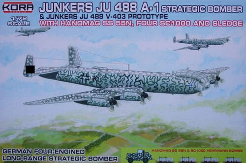 Kora Models 72229 Junkers Ju-488A-1 strategic bomber/ Ju-488V-403 prototype