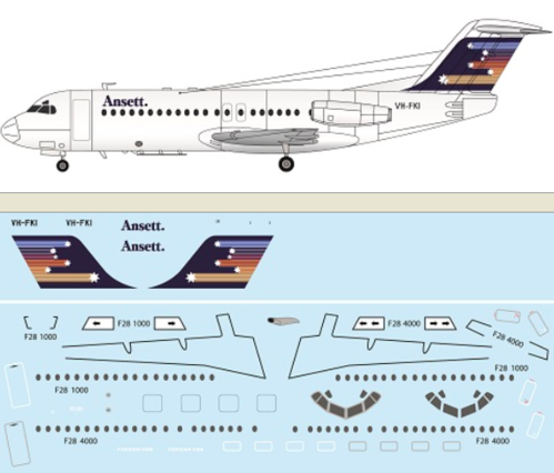 F-RSIN P4118 Fokker 28-4000 - Ansett