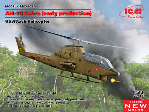 ICM 32060 AH-1G Cobra (early production) US Attack Helicopter (100% new molds)