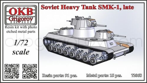 OKB Grigorov V72068 Soviet Heavy Tank SMK-1, late