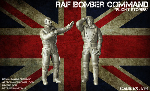Armory Models Group F7224a "Flight Stories" - RAF WWII crewmen in high altitude outfit