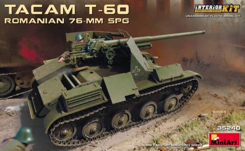 MiniArt 35240 Romanian TACAM T-60 - 76mm SPG with Interior Kit