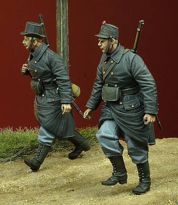 D-DAY miniature studio 35105 WWI Belgian Infantry walking, 1914-1915