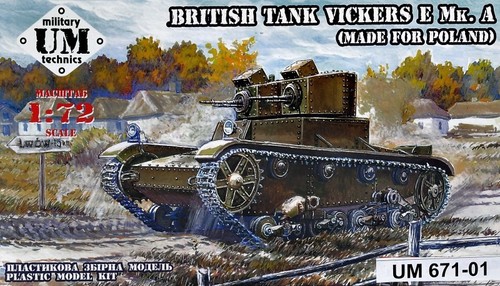 UM MT 671-01 British tank Vickers E Mk. A (made for Poland)