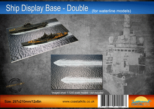 Coastal kits S220D Ship Display Base - Double for waterline models 297 x 210mm