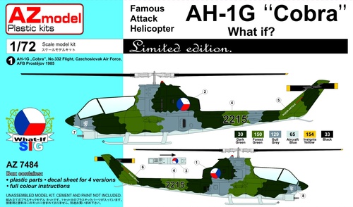 DISCONTINUED AZ-Model 7484 Attack Helicopter AH-1G Late "Cobra" What if?
