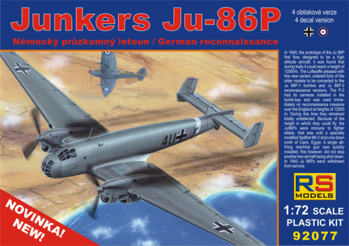 RS Models 92077 Junkers Ju 86 P