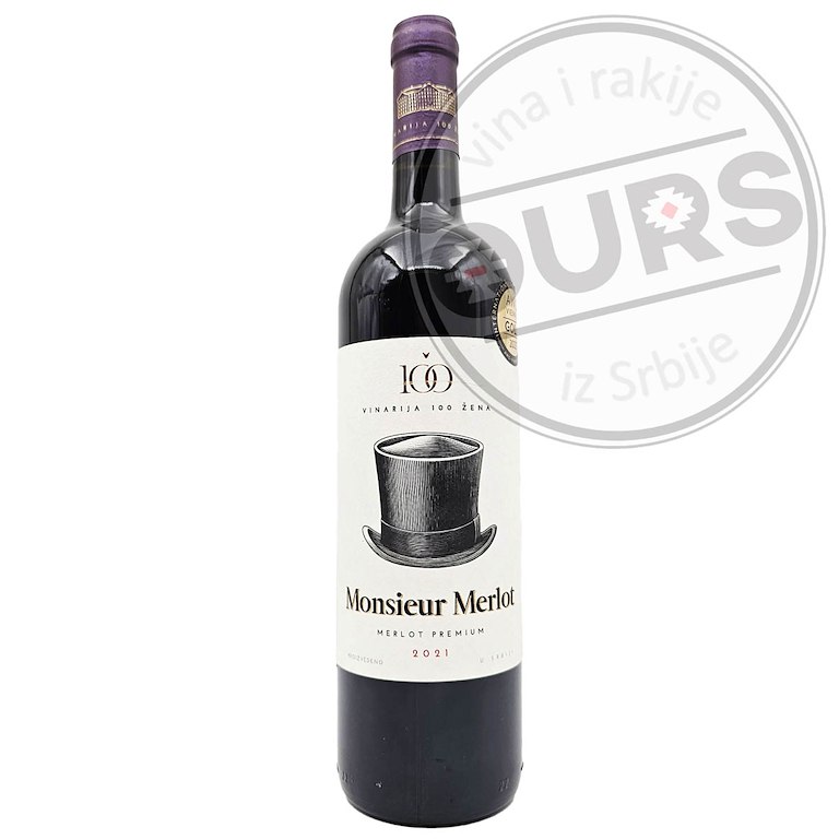 100 Žena Monsieur Merlot 0,75L