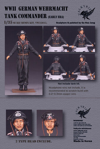 Valkyrie Miniatures 35015W WWII German Wehmacht Tank Commander (Early Era)
