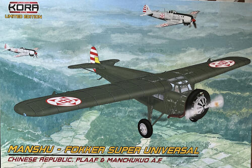 Kora Models KPK72184 Manshu-Fokker Super Universal (Chinese Republic, PLAAF And Manchukuo Air Force)