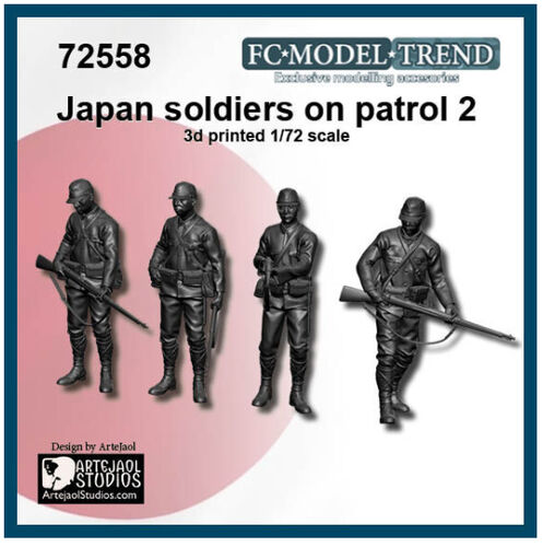 FC ModelTrend 72558 Japanese WWII Soldiers on Patrol Set 2 (3D-printed)